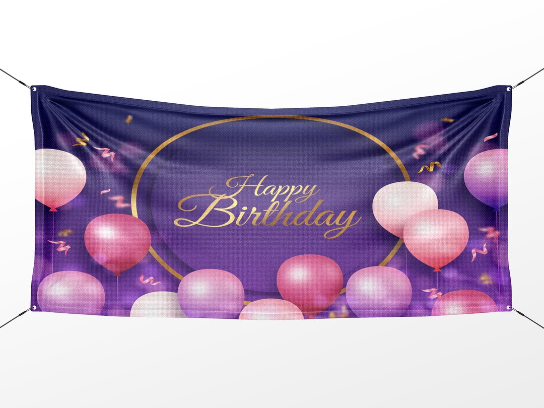 Custom Birthday Party Banner - Personalized Vinyl Photo Banner - Wall ...