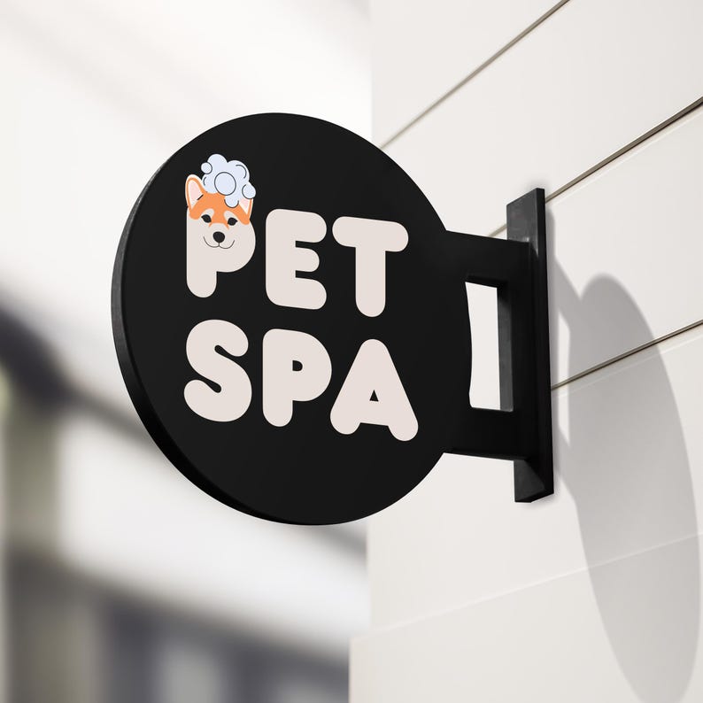 Double-sided Pet Spa Blade Sign: Custom Grooming Salon Decor - Etsy