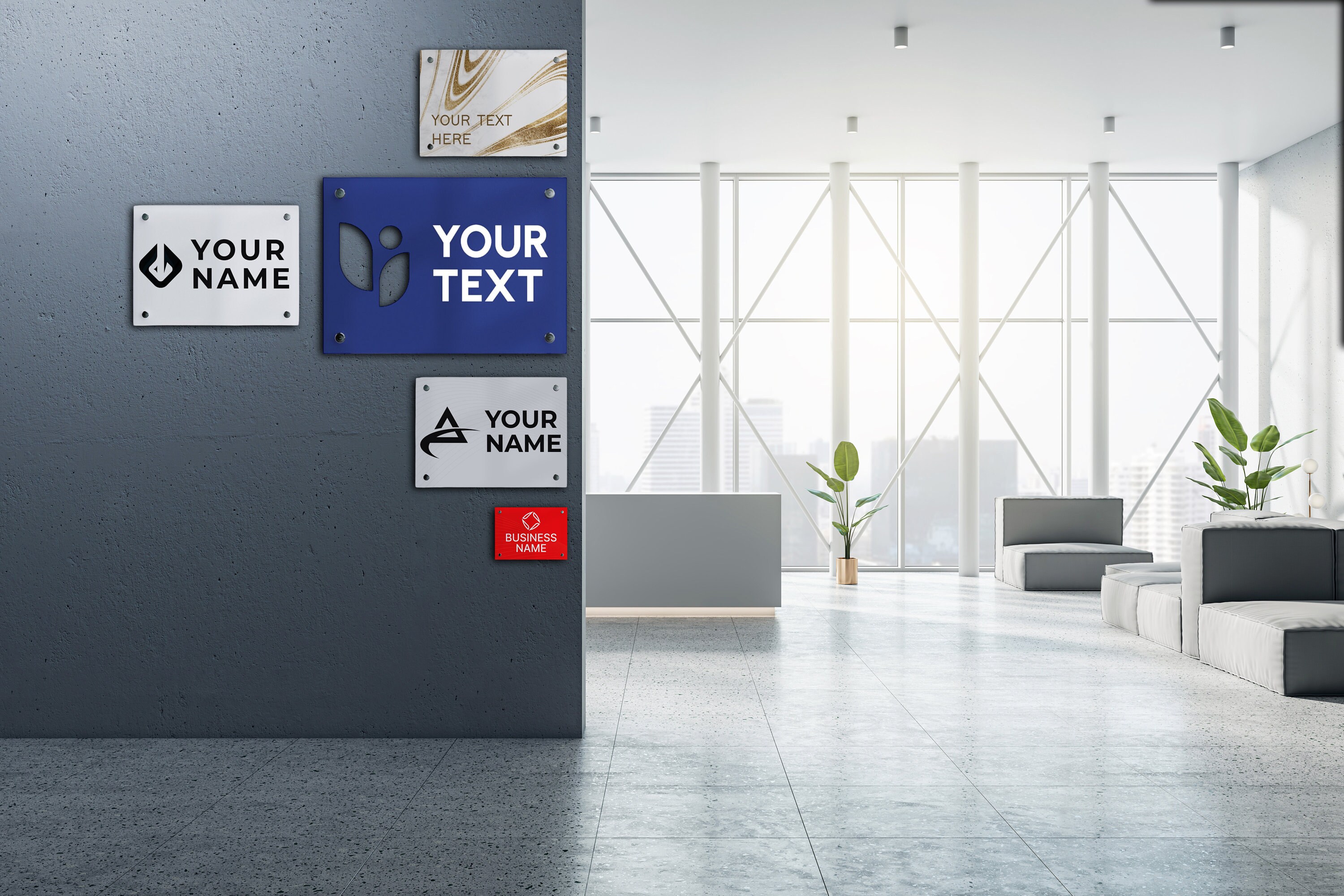 Custom ACM Business Logo Sign - Office Door Decor Modern Design ...