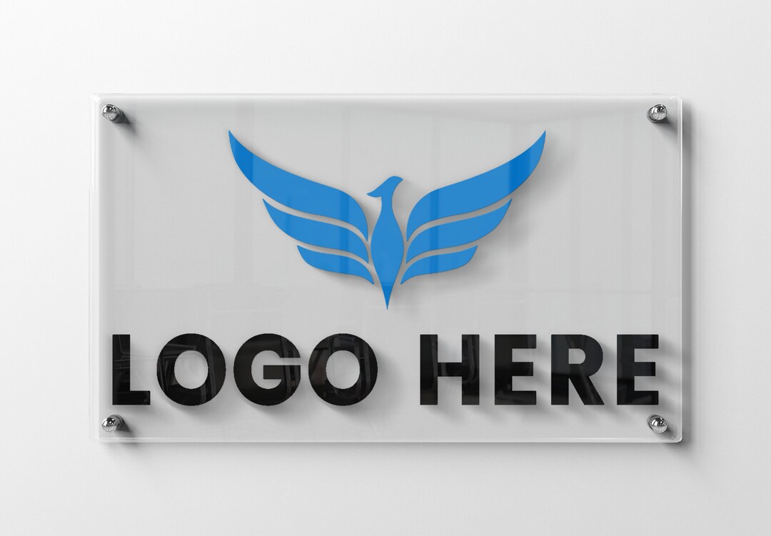 Custom Acrylic Business Logo Sign Office Wall Decor Clear Frosted ...