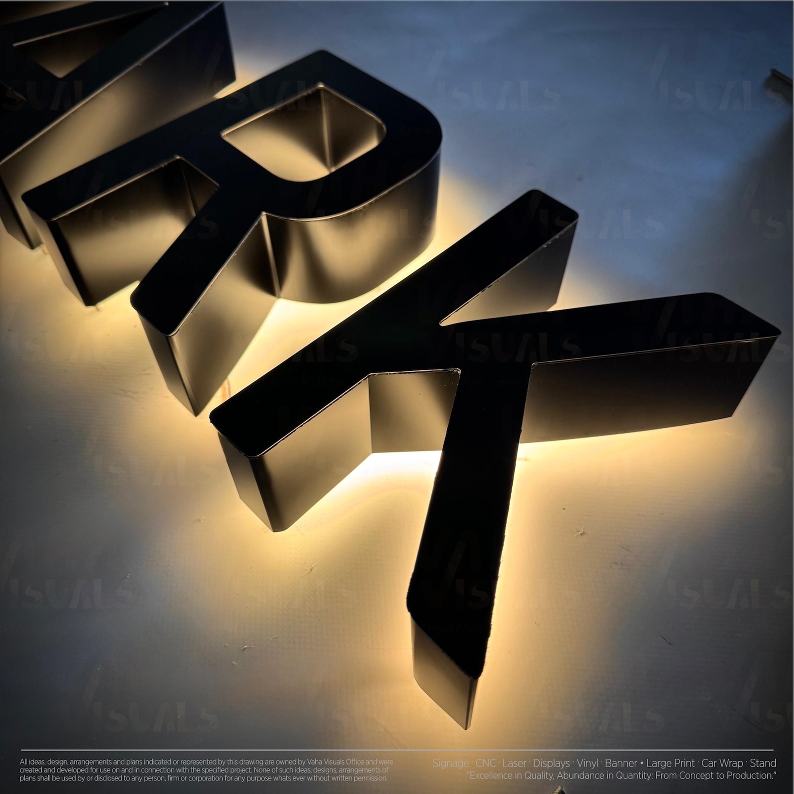 Custom Back-lit Channel Letter Sign – Personalized LED Business Logo ...