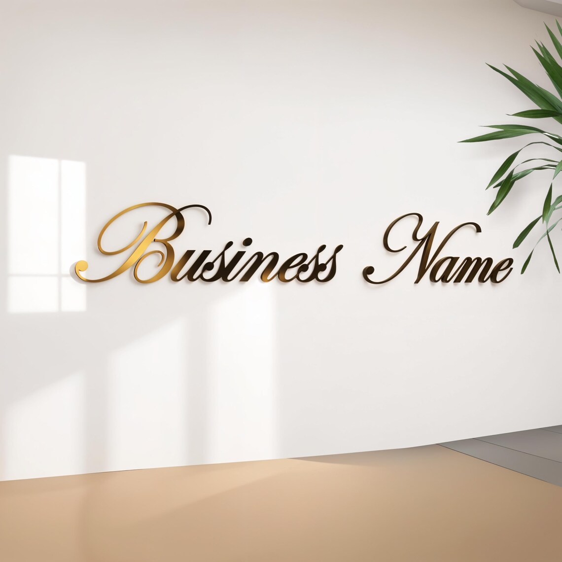 Custom Chrome Gold ACM Letters – Personalized Luxury Wall Decor Signage ...