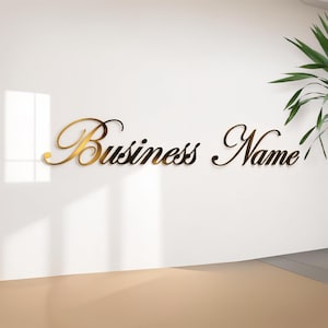 Custom Chrome Gold ACM Letters – Personalized Luxury Wall Decor Signage ...