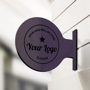 Accountant Outdoor Sign, Personalized Logo Printed Round Blade Sign ...