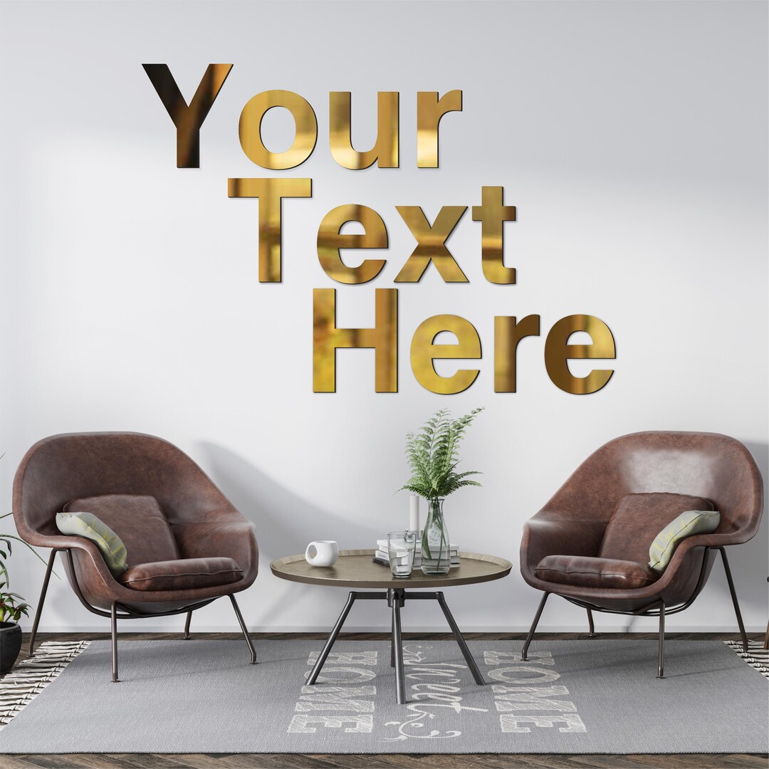 Custom Chrome Gold ACM Letters – Personalized Luxury Wall Decor Signage ...