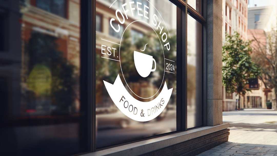 Coffee Shop - Vinyl Window Decal, Standard / Custom Sizes, PEEL AND ...