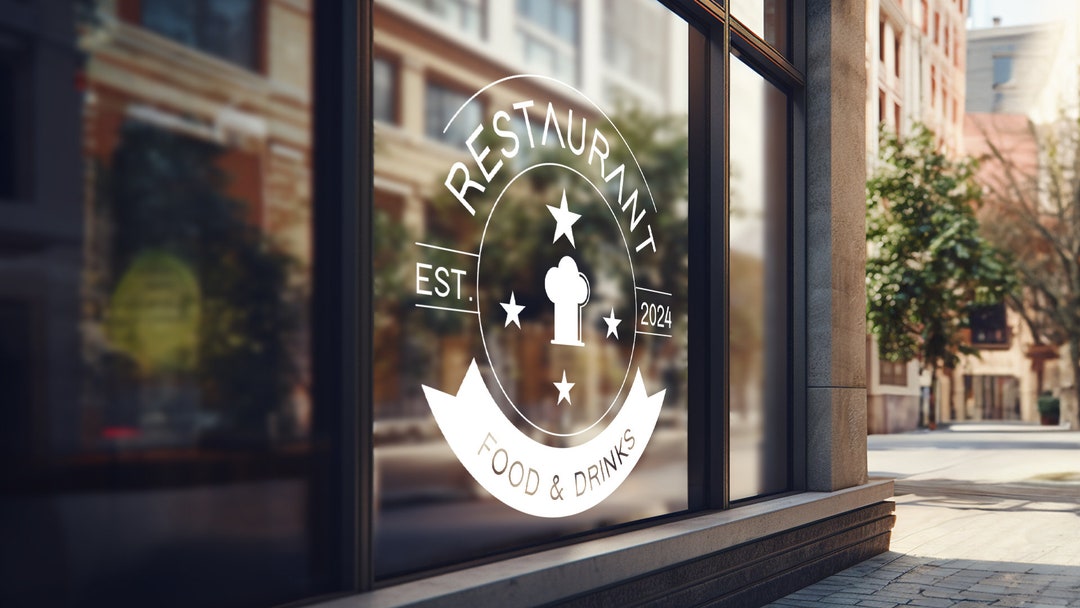 Restaurant - Vinyl Window Decal, Standard / Custom Sizes, PEEL AND ...