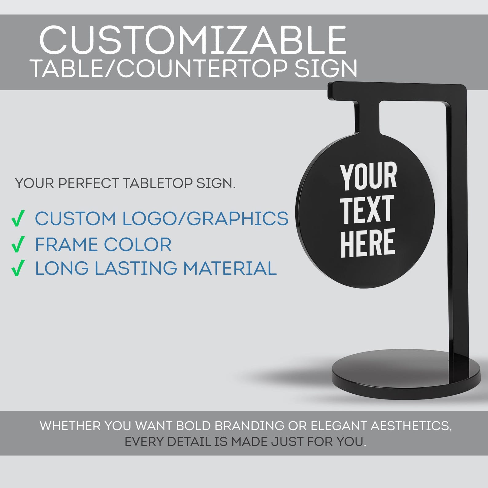 Custom Acrylic Tabletop Sign: QR Code, Logo, Order Here - Etsy