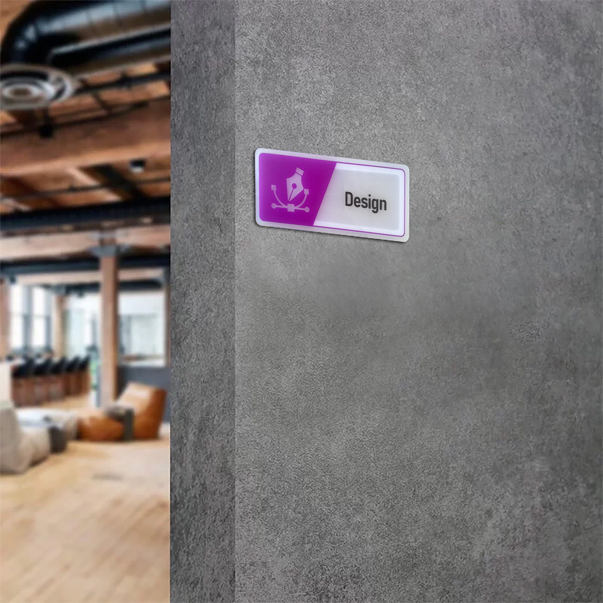 Acrylic Office Door Sign Personalized Custom Room Nameplate Modern ...