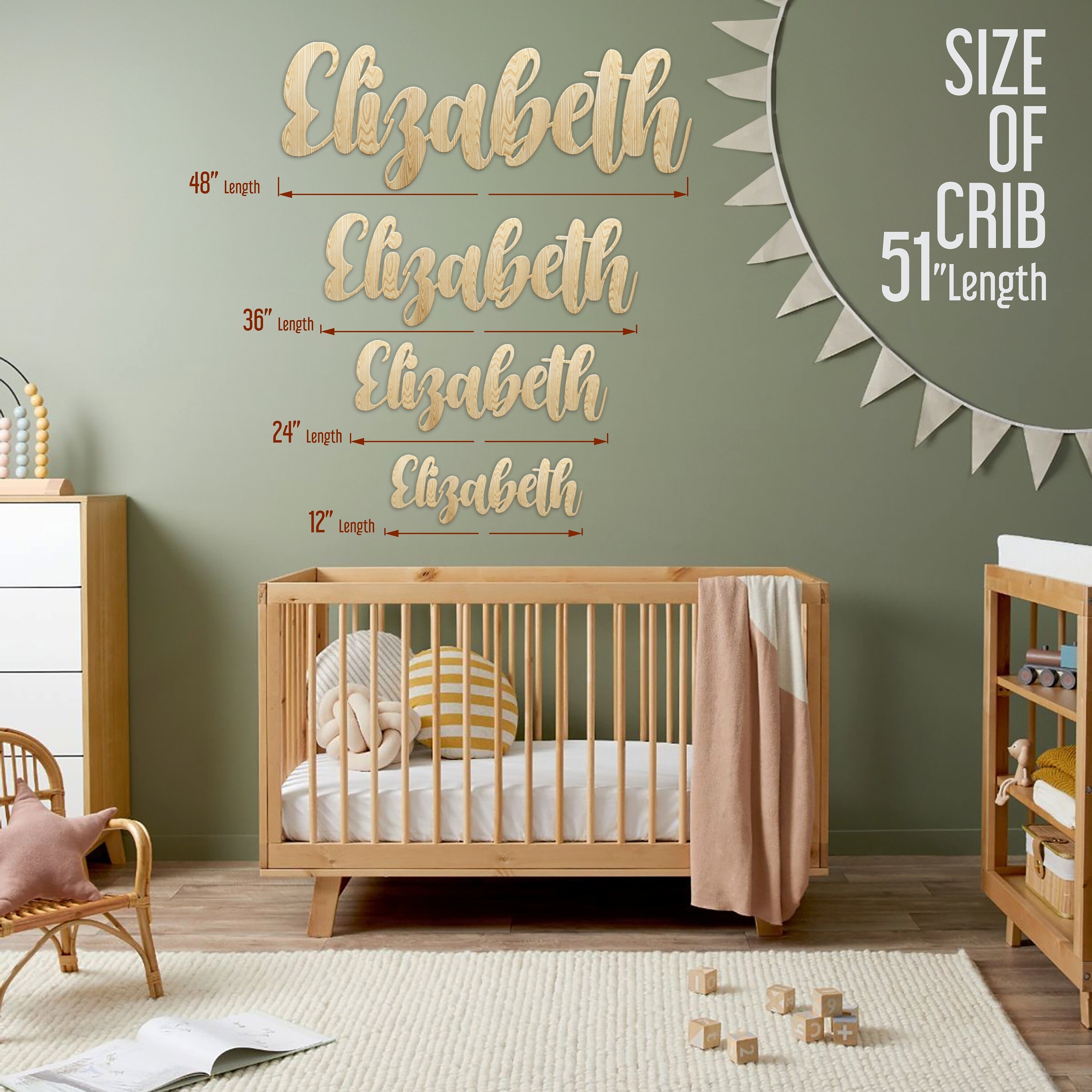 Personalized Wooden Name Signs - Custom Wood Letters - Laser Cut Out ...