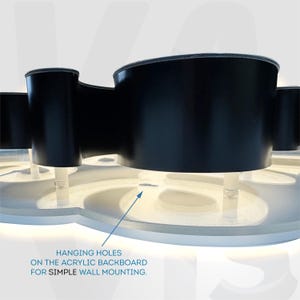 Custom LED Backlit Logo Sign: 3D Acrylic Wall Decor - Etsy