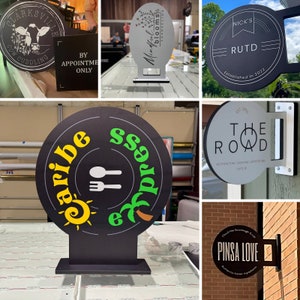 Custom Blade Sign - Double Sided Outdoor Business Sign, Storefront Logo ...