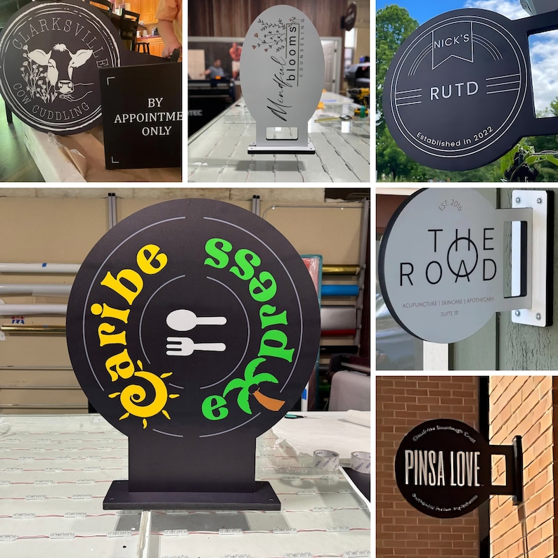Pick up Here Order Here Sign Set Restaurant Café Bar Bistro Custom ...