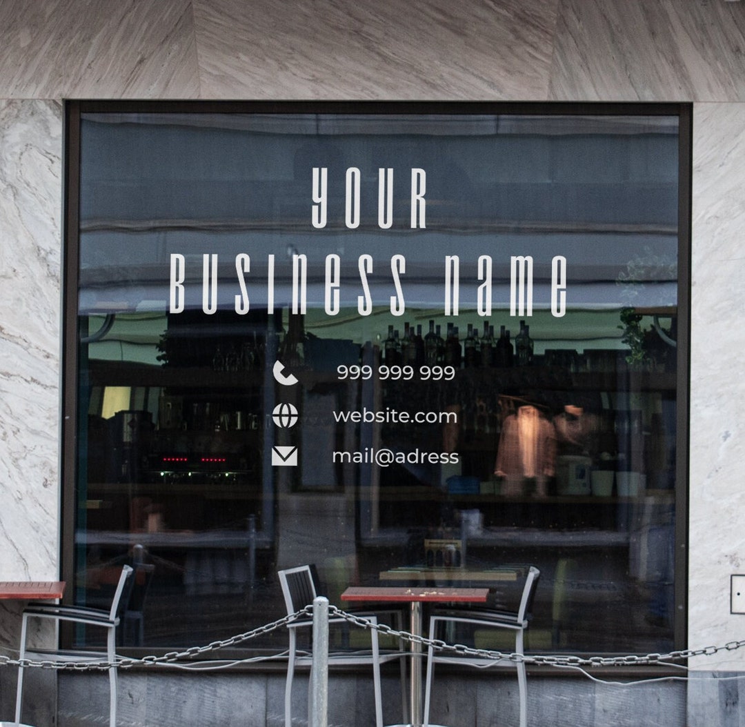 Vinyl Window Decal, Standard / Custom Sizes, PEEL AND STICK, Window ...