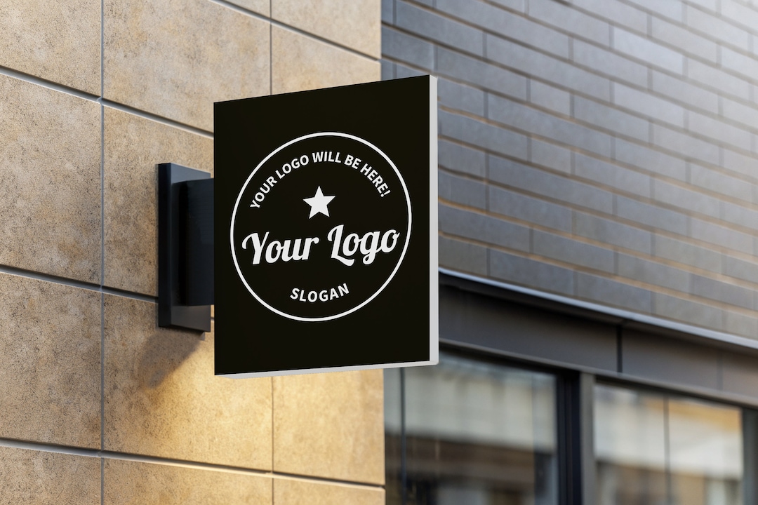 Book Store Custom Black Square Sign, Personalized Logo Printed Square ...