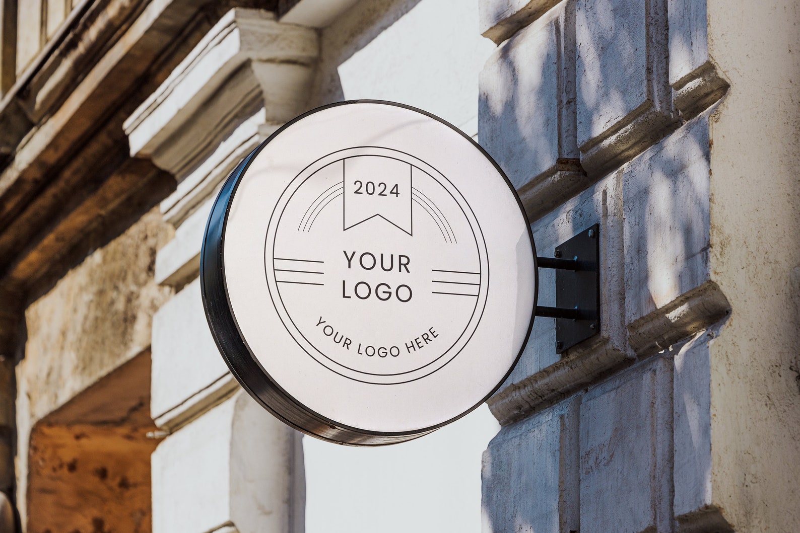 Personalized Double Two Sided Round Blade Sign Custom Storefront & Café ...