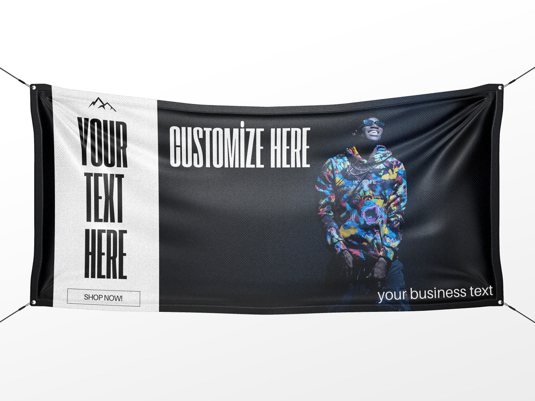 Custom Banner Display, Polyester/vinyl - Personalized Advertising Sign ...