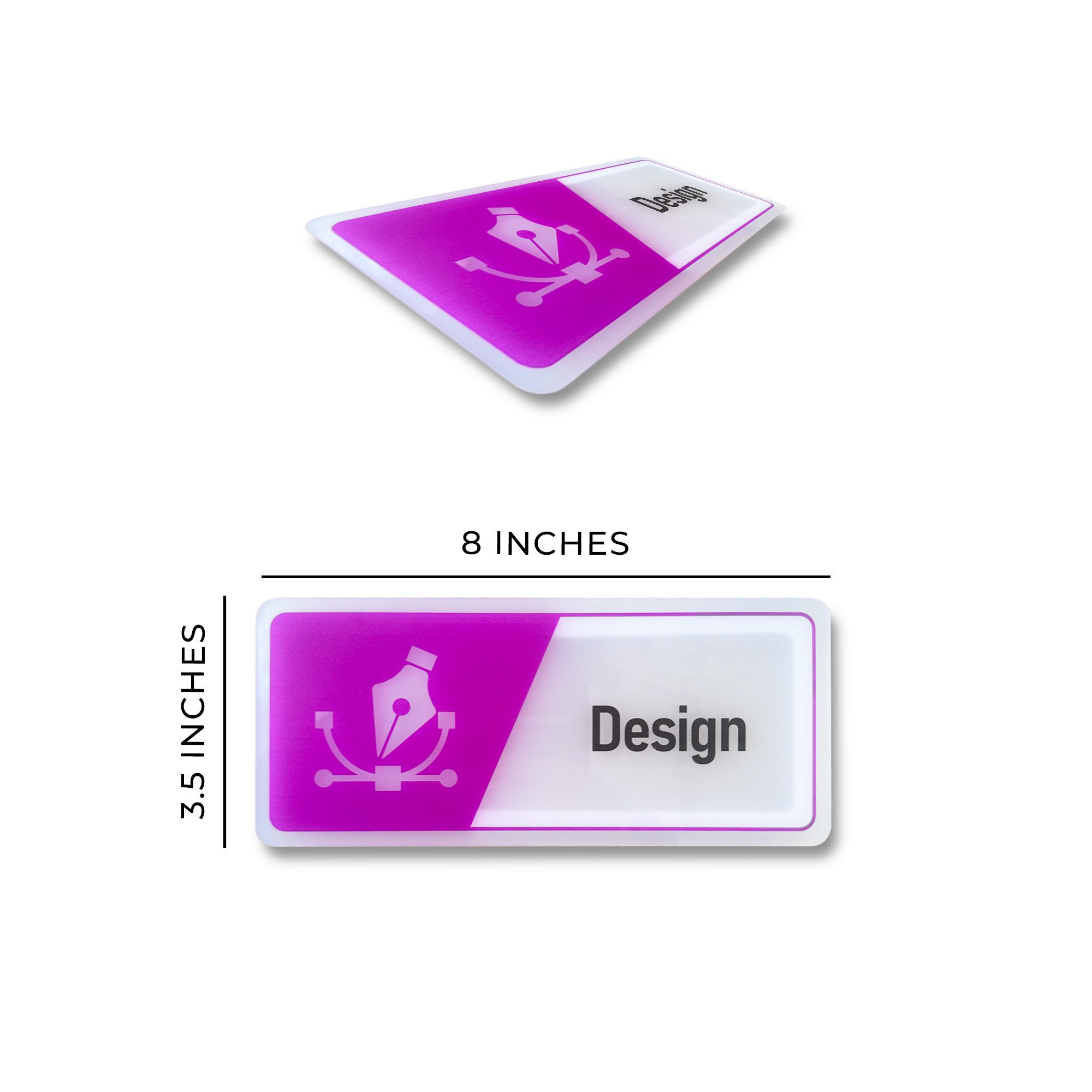 Acrylic Office Door Sign - Personalized Custom Room Nameplate - Modern ...