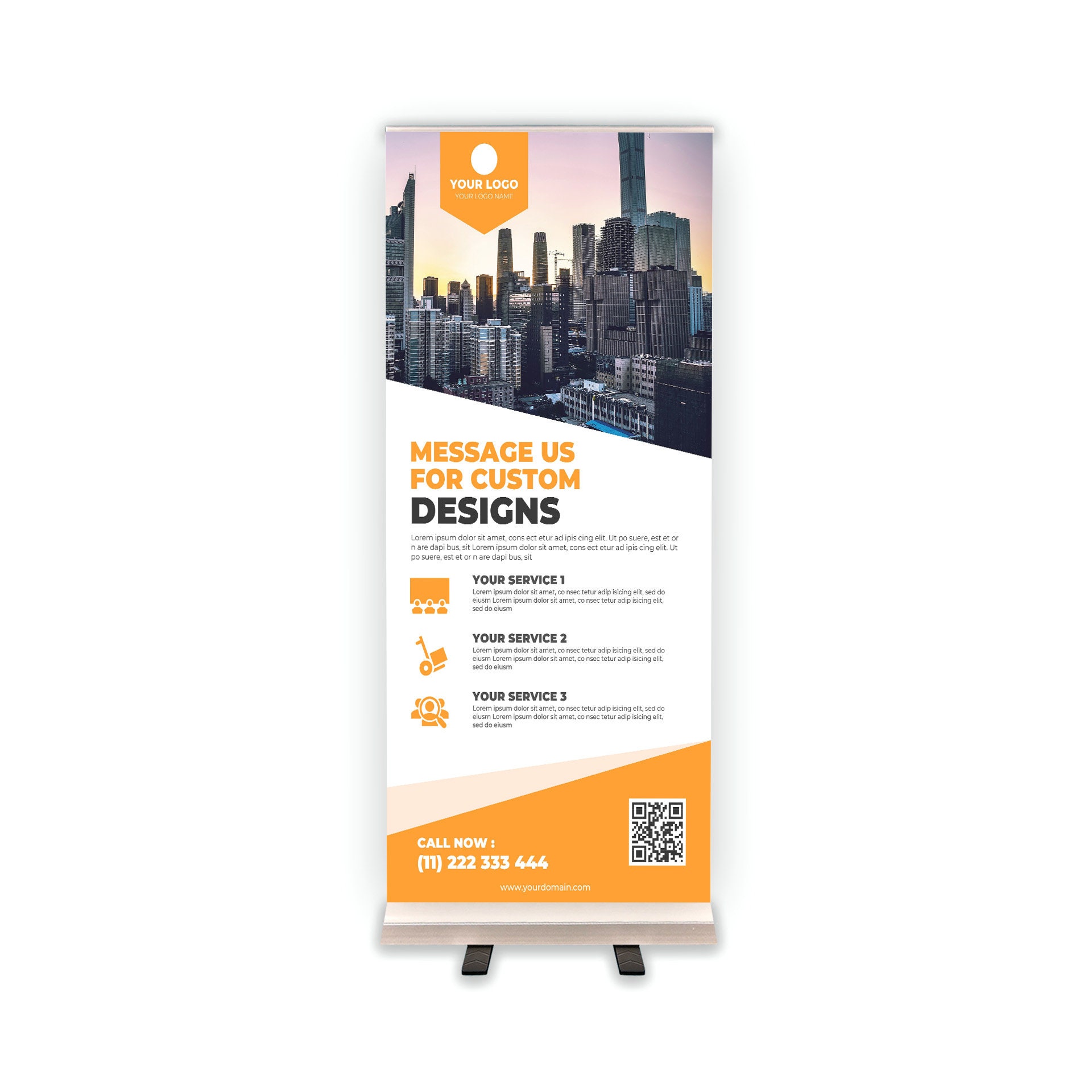Retractable Banner Stand - P.O.P. Roll up Banner Display - 81.5" X 33.5 ...