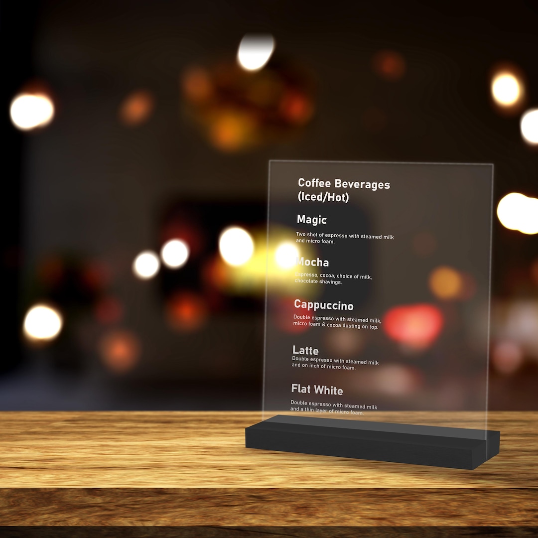 Custom QR Code Frosted Acrylic Display Sign Perfect for Social Media ...