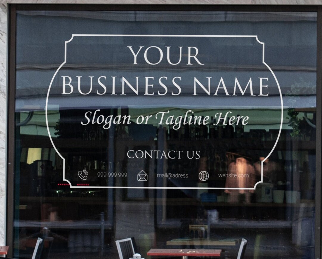Vinyl Window Decal, Standard / Custom Sizes, PEEL AND STICK, Window ...
