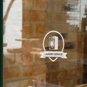 Laundromat Vinyl Window Decal, Standard / Custom Sizes, PEEL AND STICK ...