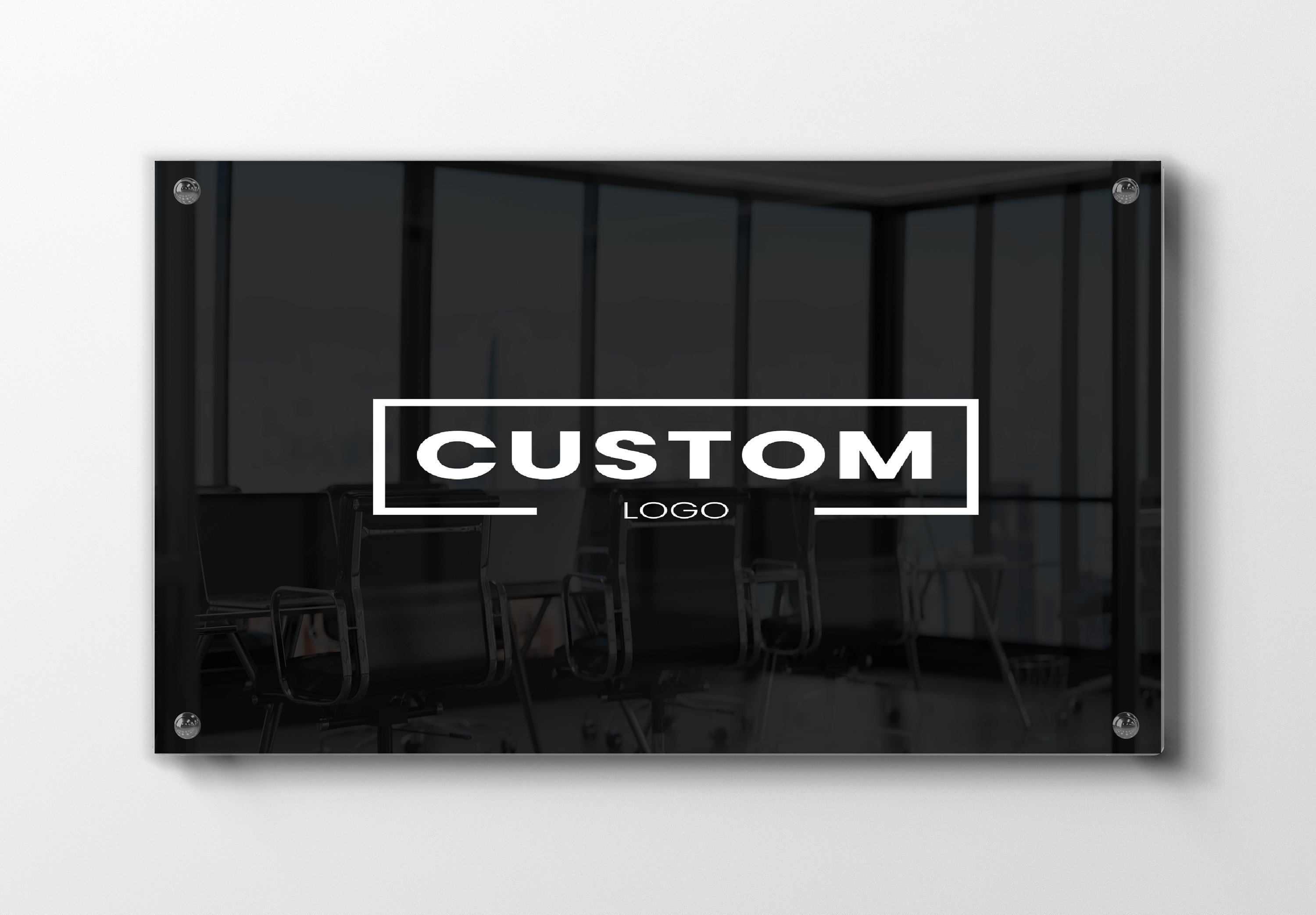 Custom Acrylic Business Logo Sign Office Door Decor Clear Frosted ...