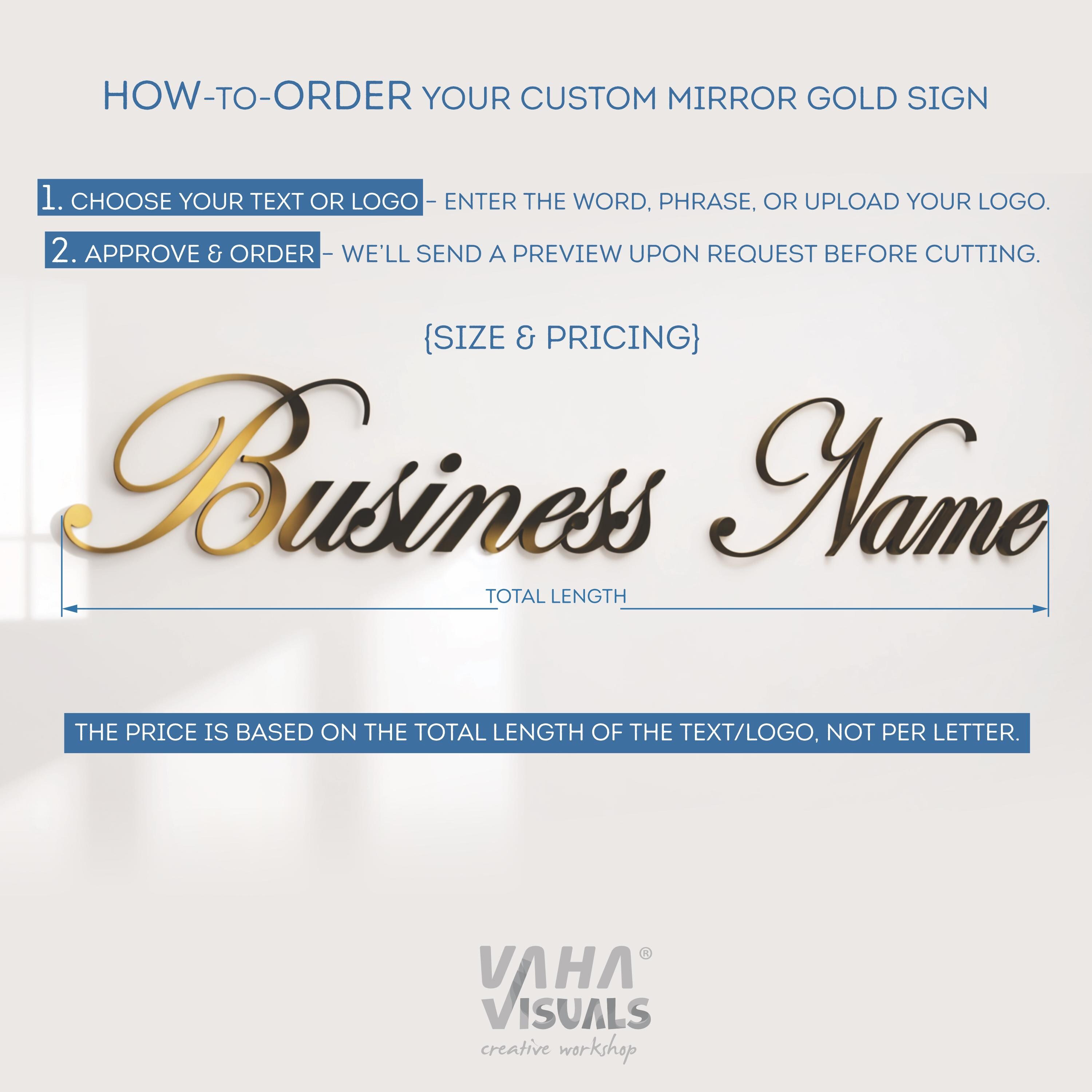 Custom Chrome Gold ACM Letters – Personalized Luxury Wall Decor Signage ...