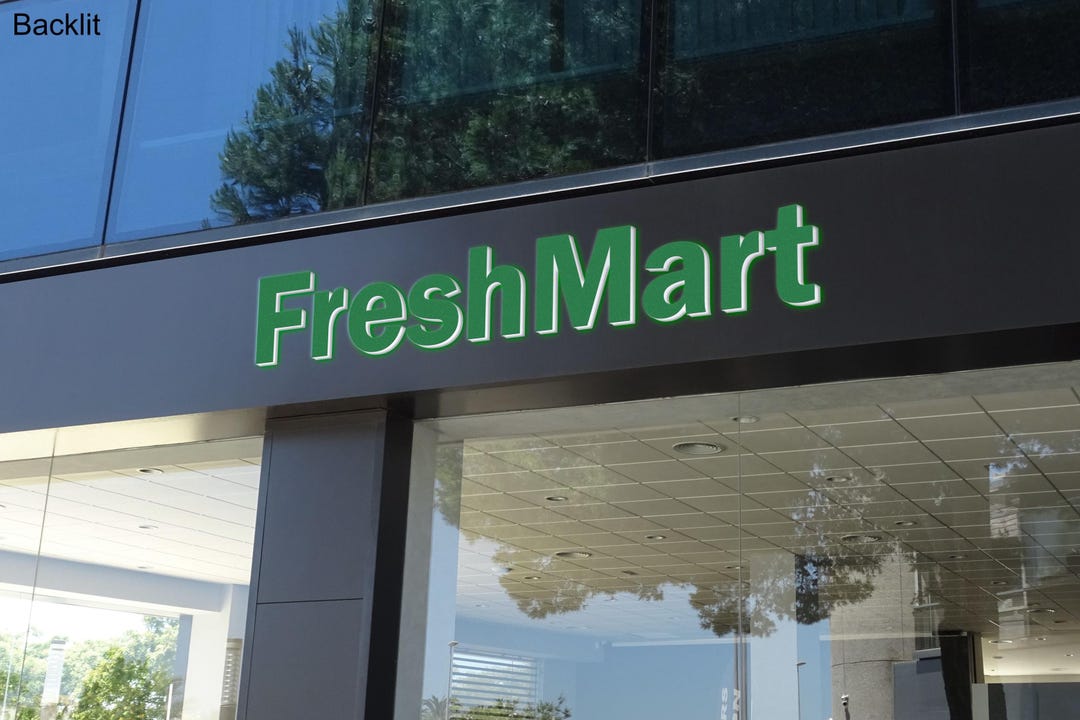 Custom 3D Channel Letters - LED Front-lit, Personalized Storefront ...