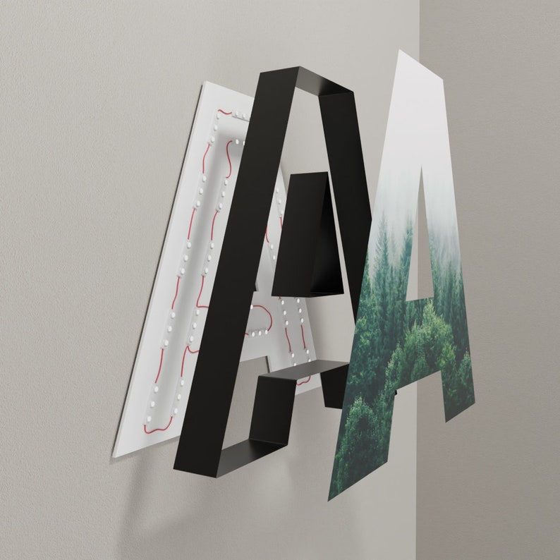 Custom 3D Channel Letters LED Front-lit, Personalized Storefront ...