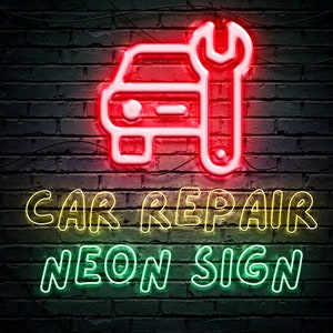 Custom Neon Signs | Car Shop, Mechanic Neon Sign | for Business, Stores ...