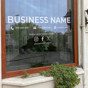 Vinyl Window Decal, Standard / Custom Sizes, PEEL AND STICK, Window ...