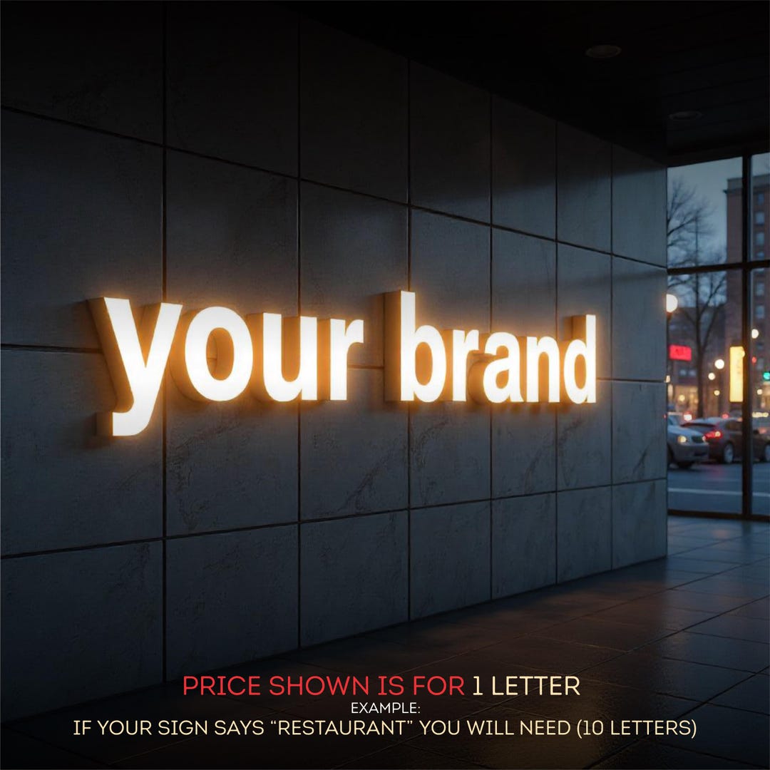 Custom Front-lit Channel Letter Sign – Personalized LED Business Logo ...
