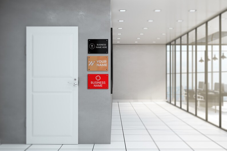 Custom ACM Business Logo Sign - Office Door Decor Modern Design ...
