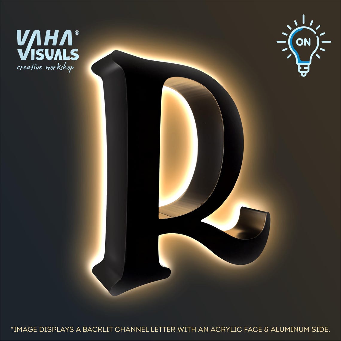 Custom Back-lit Channel Letter Sign – Personalized LED Business Logo ...