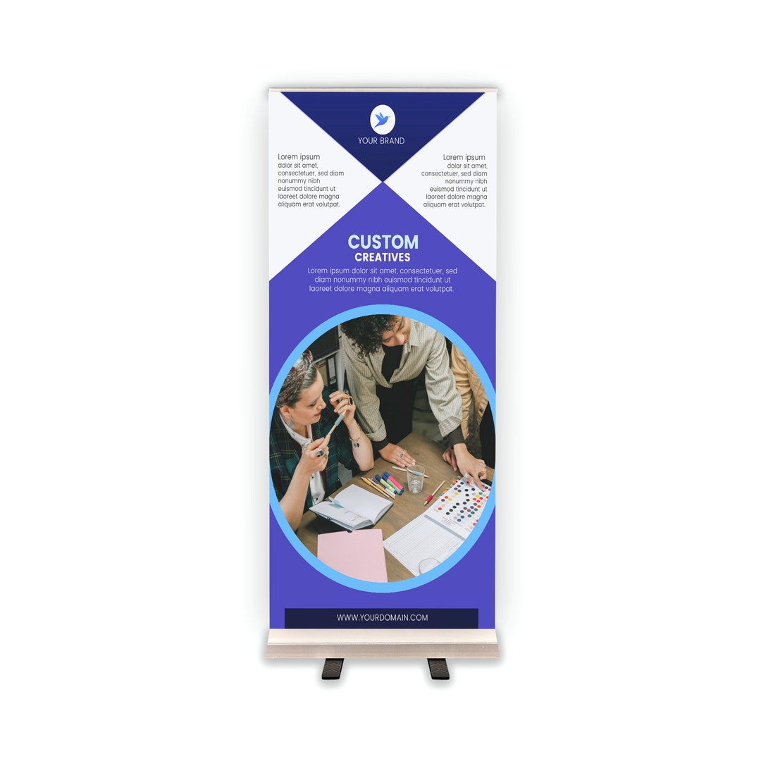 Retractable Banner Stand - P.O.P. Roll up Banner Display - 81.5