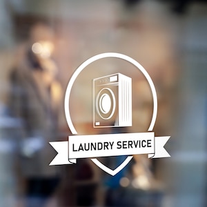 Laundromat Vinyl Window Decal, Standard / Custom Sizes, PEEL AND STICK ...