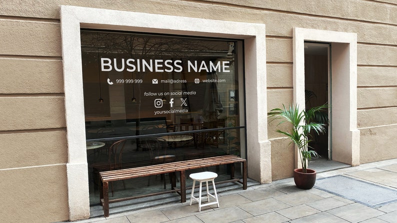 Vinyl Window Decal, Standard / Custom Sizes, PEEL AND STICK, Window ...