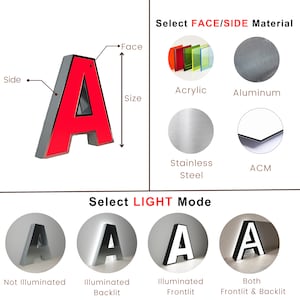 Custom 3D Channel Letters - LED Front-lit, Personalized Storefront ...