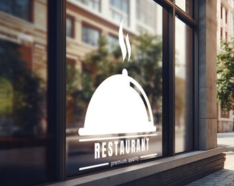 Storefront Glass Window Sticker Delivery Take-out Dine-in Restaurant ...