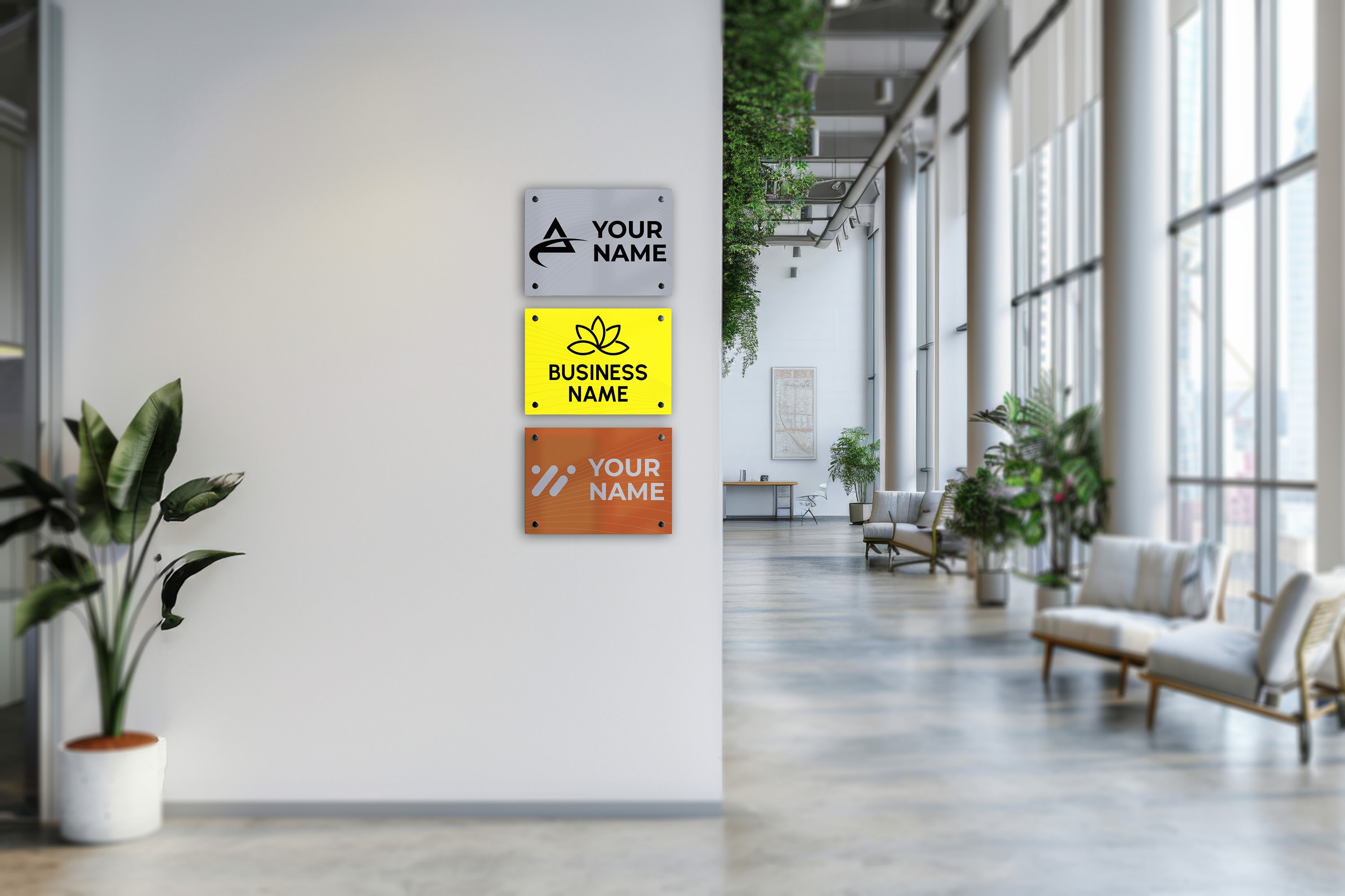Custom ACM Business Logo Sign - Office Door Decor Modern Design ...
