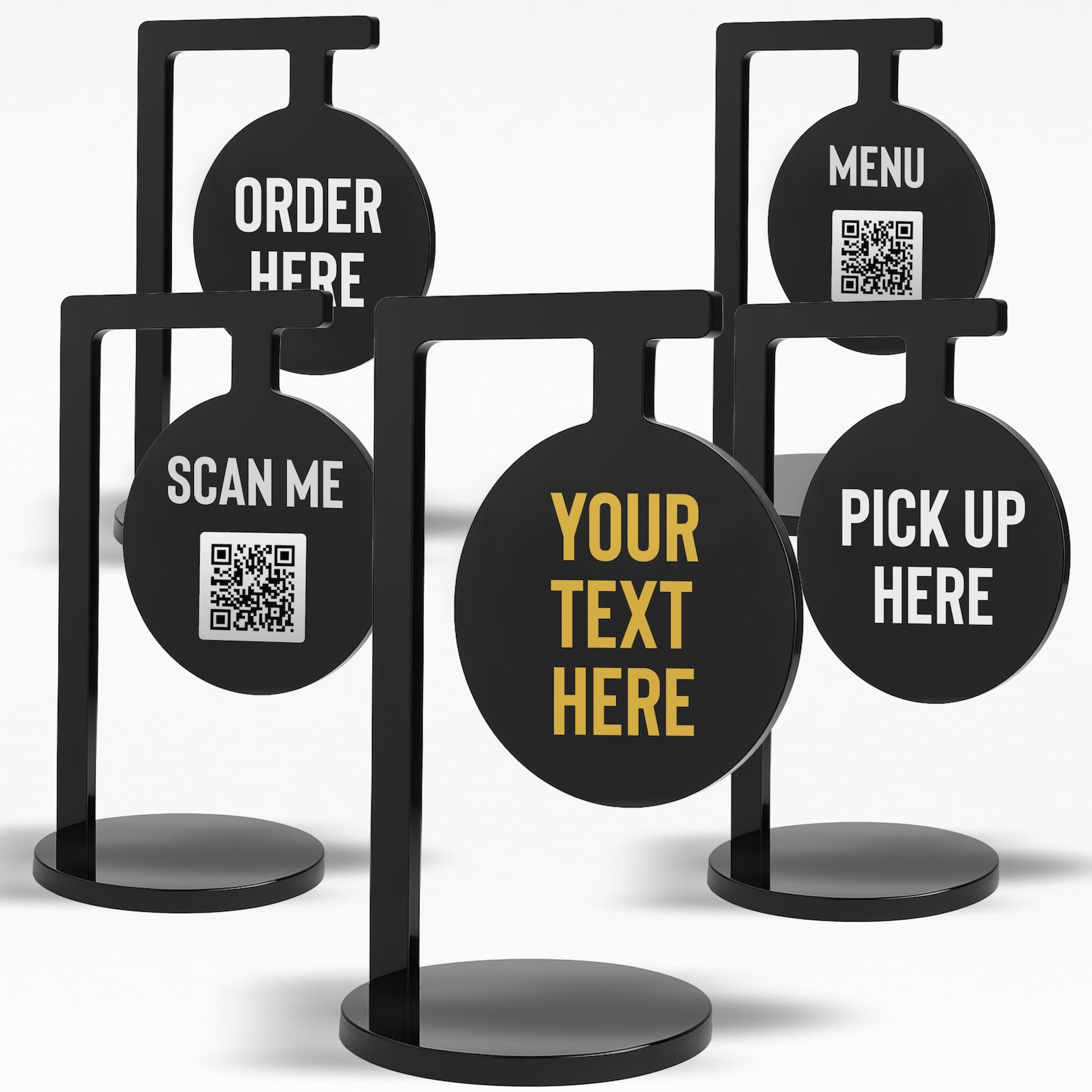 Custom Acrylic Tabletop Sign: QR Code, Logo, Order Here - Etsy