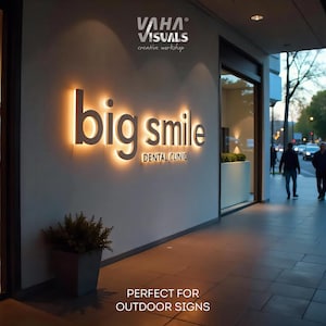 Custom Back-lit Channel Letter Sign – Personalized LED Business Logo ...