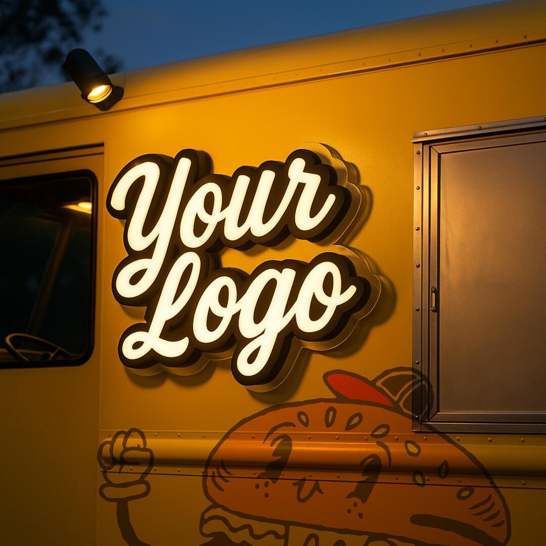 Custom Illuminated 3D Sign – Personalized Light-up Business Logo on ...