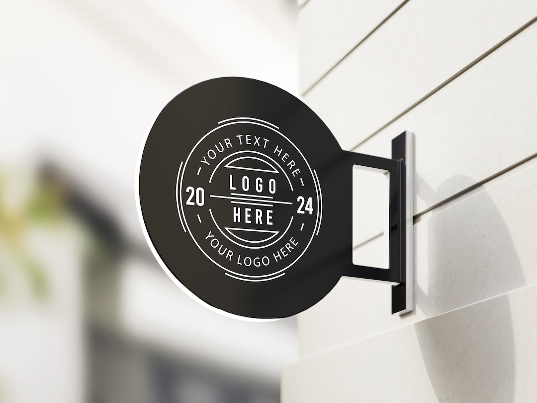 Spa Store Outdoor Sign, Personalized Logo Printed Round Blade Sign ...