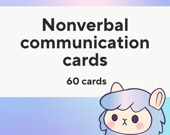 Non-verbal Communication Cards blue Cat Edition Communication Assistive ...