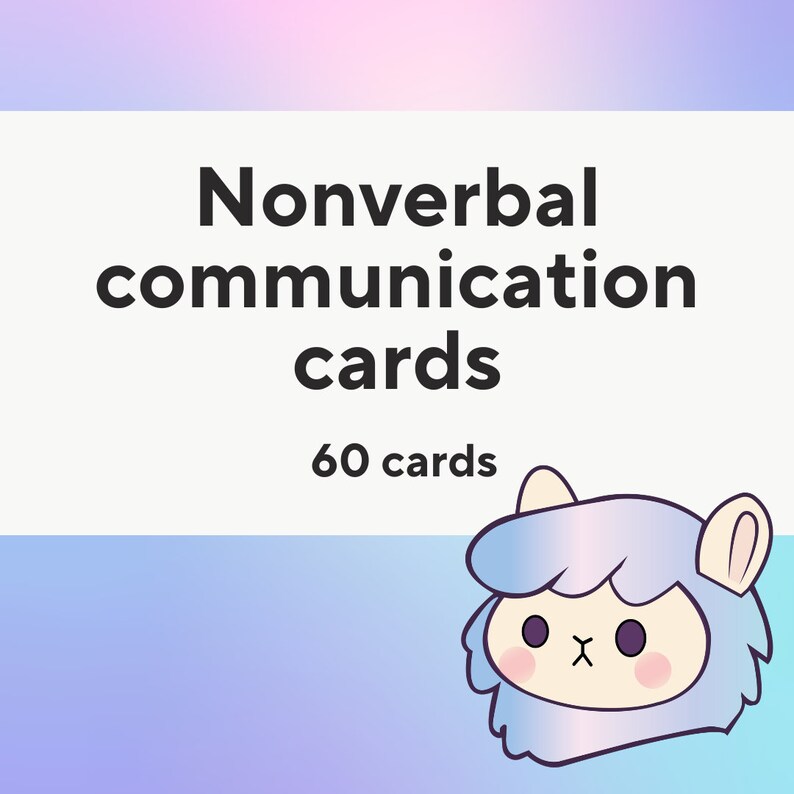 Non-verbal Communication Cards Llama Edition Communication Assistive ...