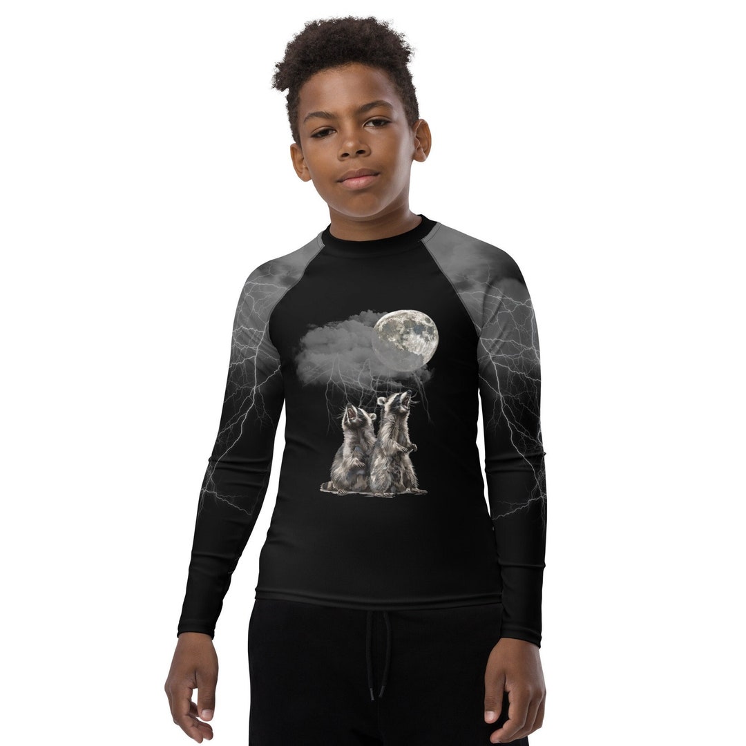 Funny Raccoon BJJ Rash Guard, Rash Guard Youth, Jiujitsu, Rash Guards ...