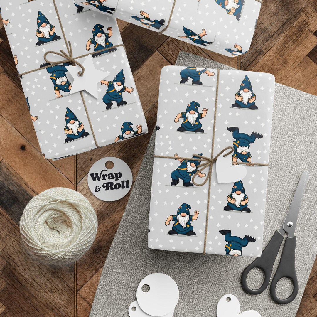 Funny Breakdancing Gnome Wrapping Paper | Raygun Meme Gift Wrap | Viral ...