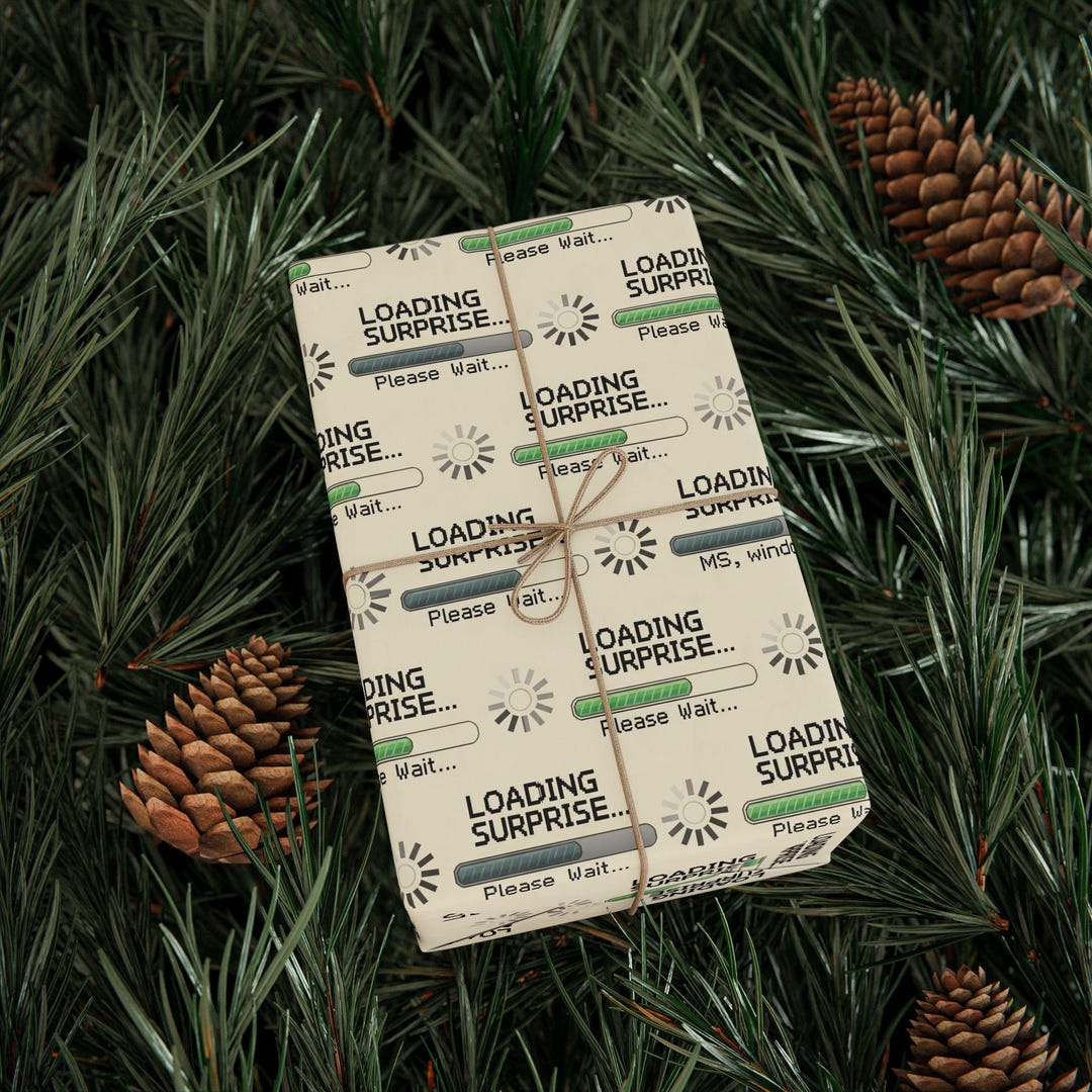Funny Gamer Wrapping Paper | Loading Surprise Gift Wrap | Techie ...